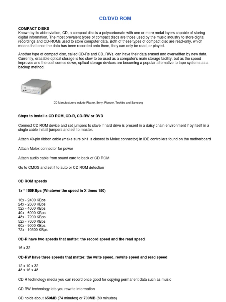 CD/DVD Rom: New Generation of DVD | PDF | Dvd | Compact Disc