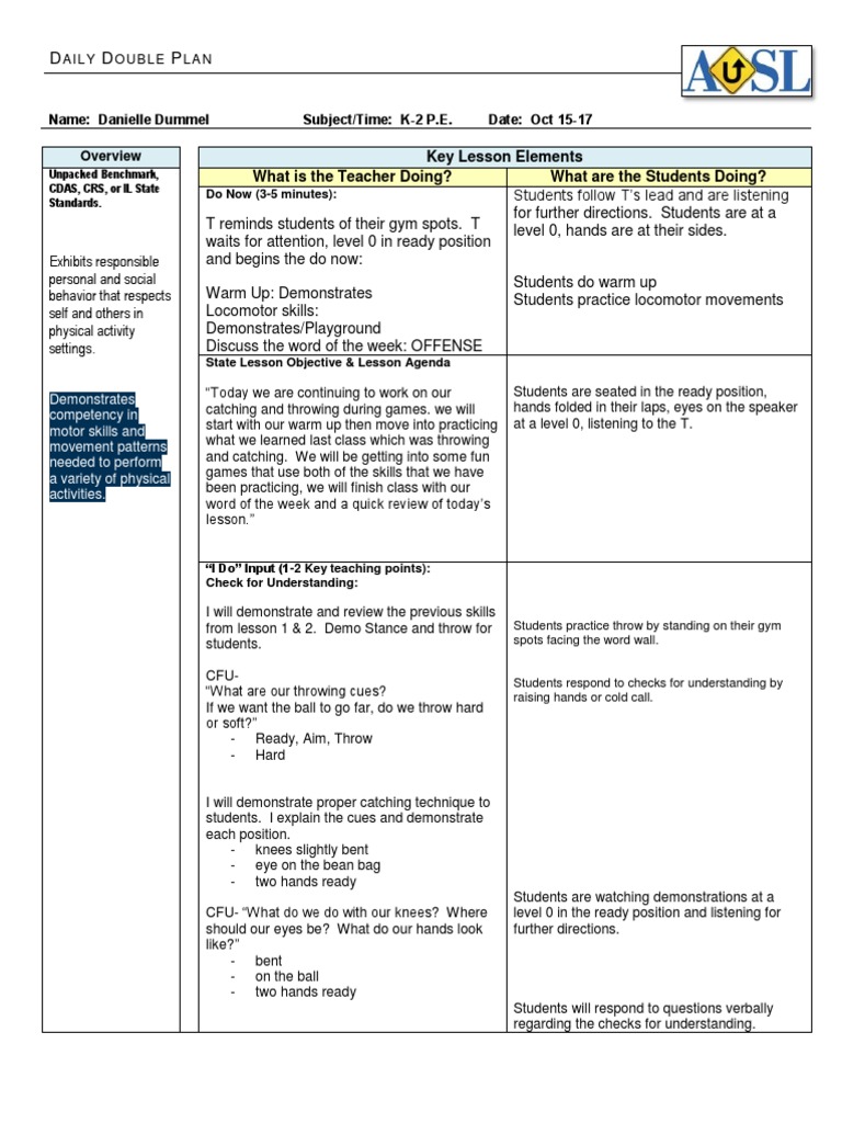 Final Project Daily Double Lesson Plan | PDF | Lesson Plan | Action ...