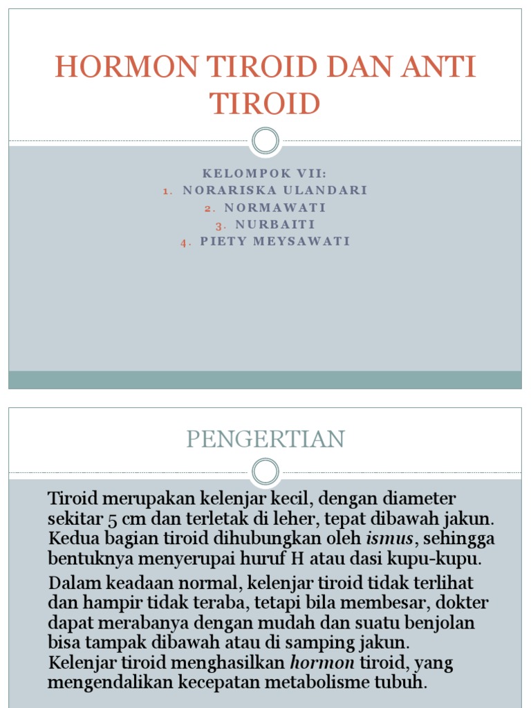 Hormon Tiroid Dan Antitiroid | PDF