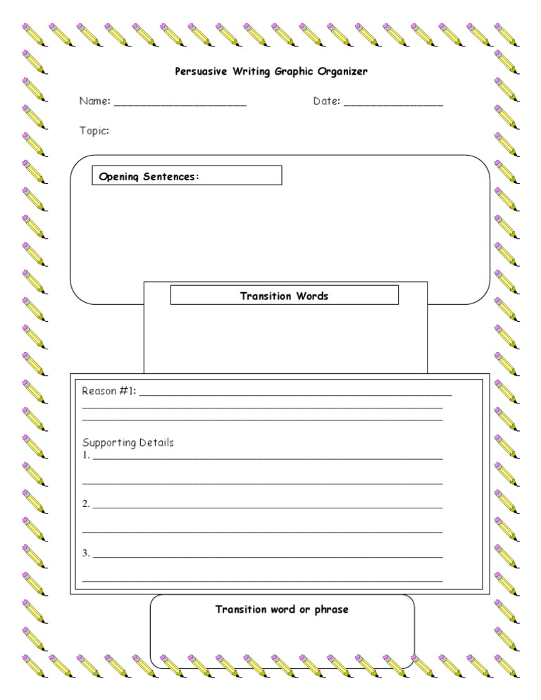 Persuasive Writing Graphic Organizer | PDF