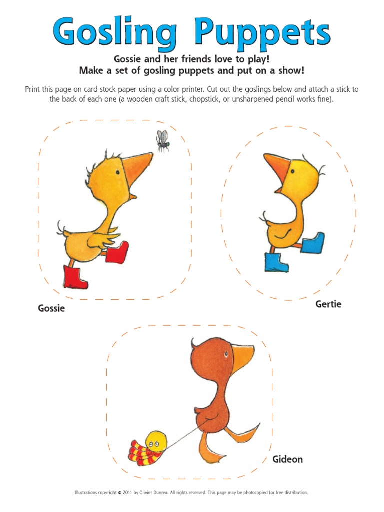 Gossie and Friends - Puppets | PDF