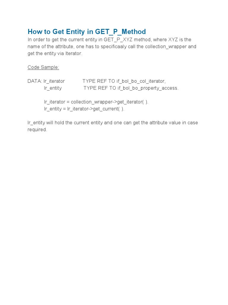 How To Get Entity in GET | PDF
