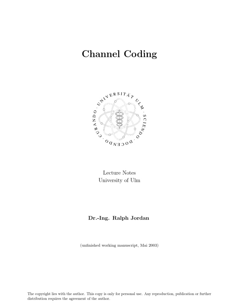 Channel Coding | PDF | Forward Error Correction | Channel (Communications)