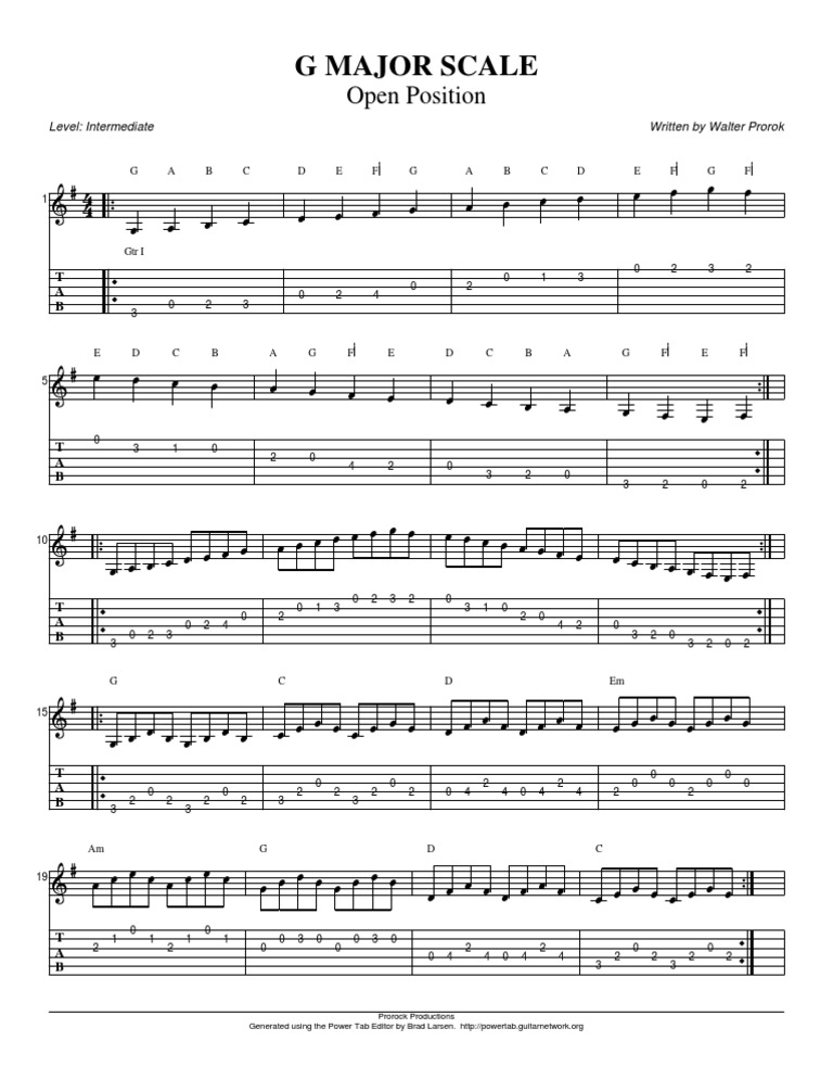 G Major Scale | PDF