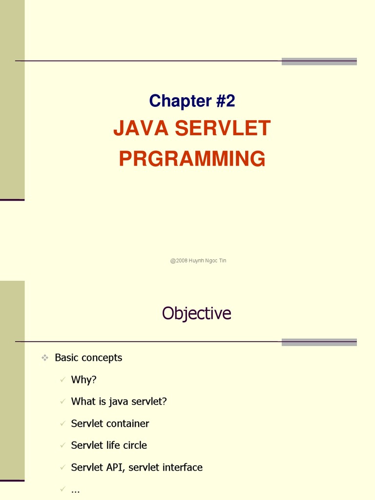 Java Servlet Prgramming Chapter 2 Pdf Java Servlet Application Programming Interface 