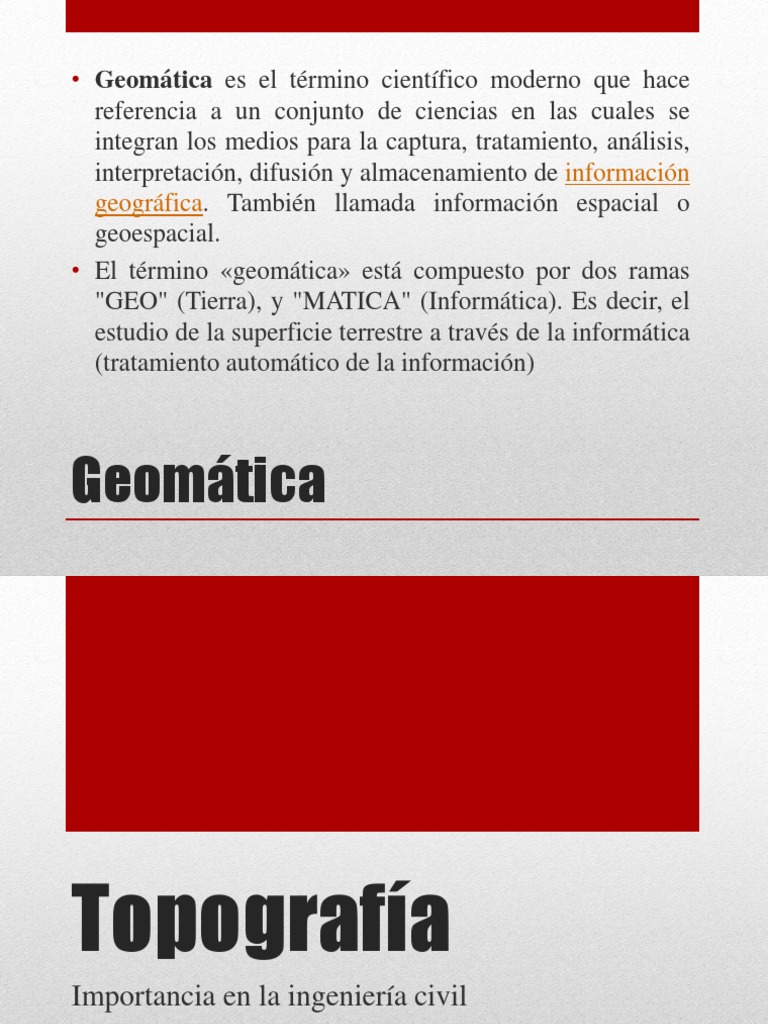 Geomática | PDF | Análisis geoespacial | Topografía