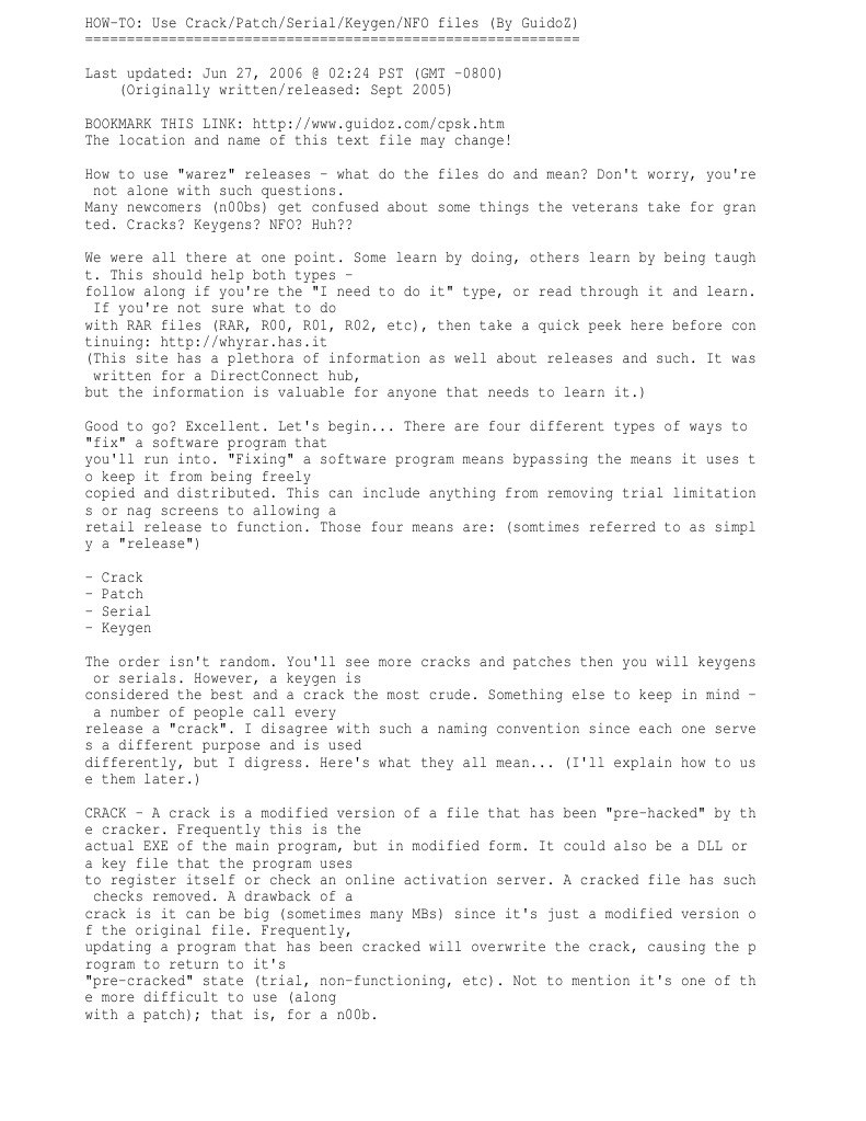 How-To: Crack, Patch, Serial, Keygen | PDF | Windows Registry ...