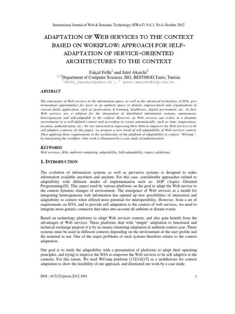 IJWEST | PDF | Component Based Software Engineering | Service Oriented Architecture