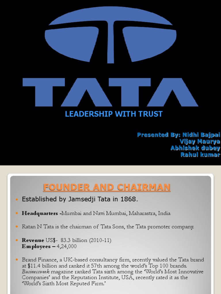 Tata Group: Global Business Overview | PDF | Business | Manufacturing ...