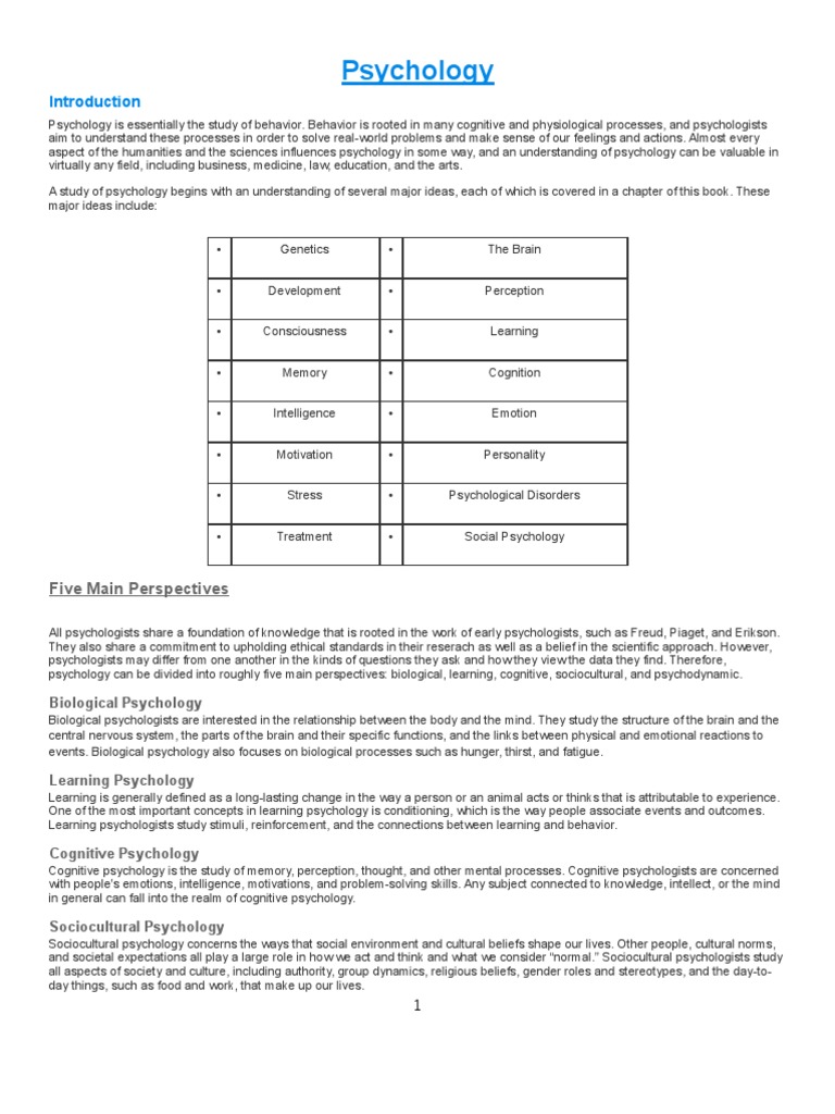 AP Psychology Review Part 1 | PDF | Experiment | Heritability