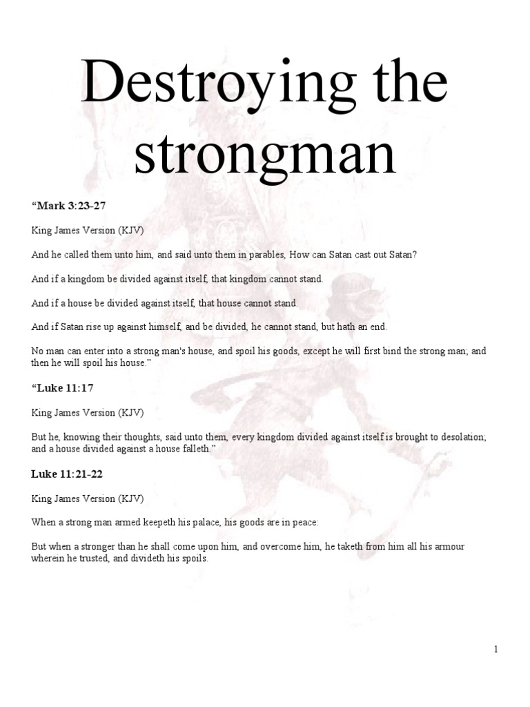 Destroying The Strongman | PDF | Satan | Jesus
