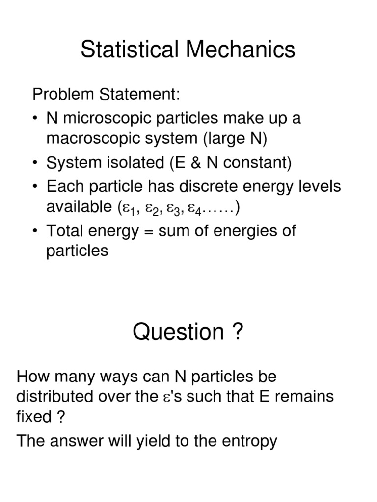 12 Statistical Mechanics | PDF