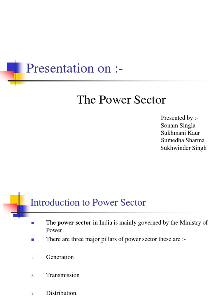 Presentation On Power Sector | PDF | Power Station | Hydroelectricity