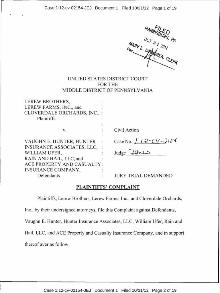 Plaintiffs' Complaint