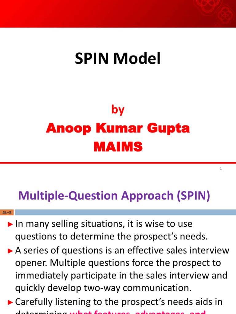 SPIN Model: by Anoop Kumar Gupta Maims | PDF