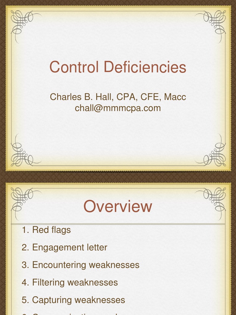Understanding Control Deficiencies in Audits | PDF | Career & Growth