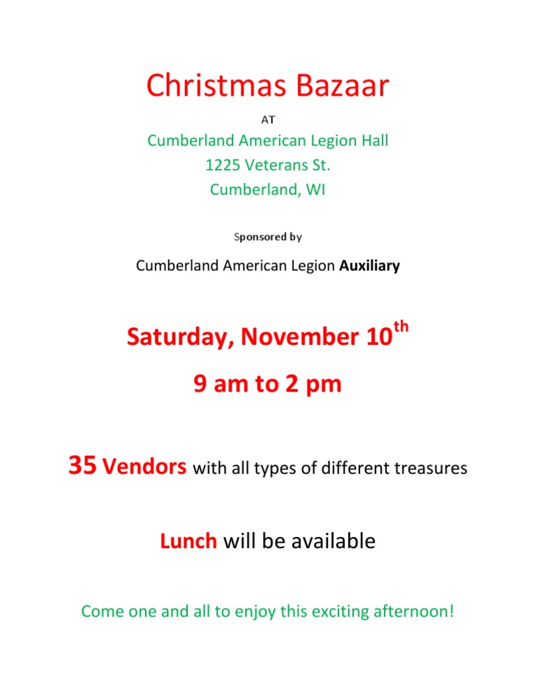 Christmas Bazaar | PDF