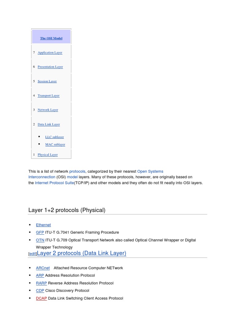 The OSI Model | PDF | Osi Model | Internet Protocol Suite