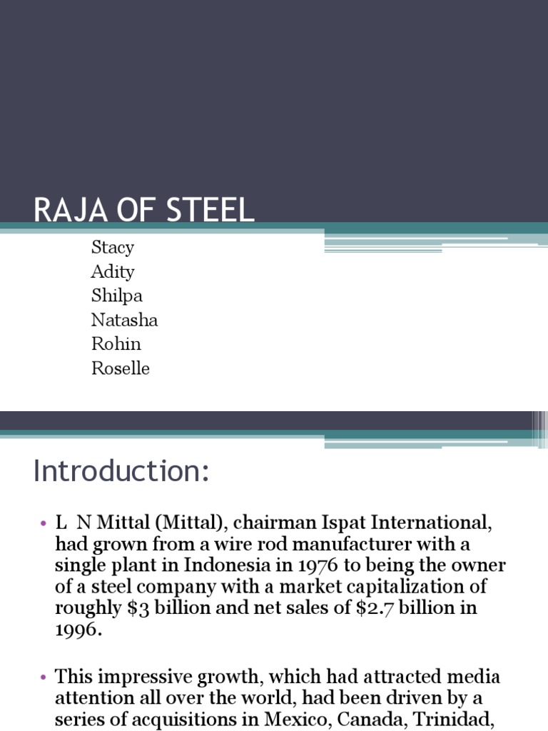 L.N. Mittal's Steel Industry Strategies | PDF