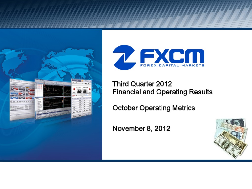 FXCM Q3 Slide Deck | PDF | Futures Contract | Expense