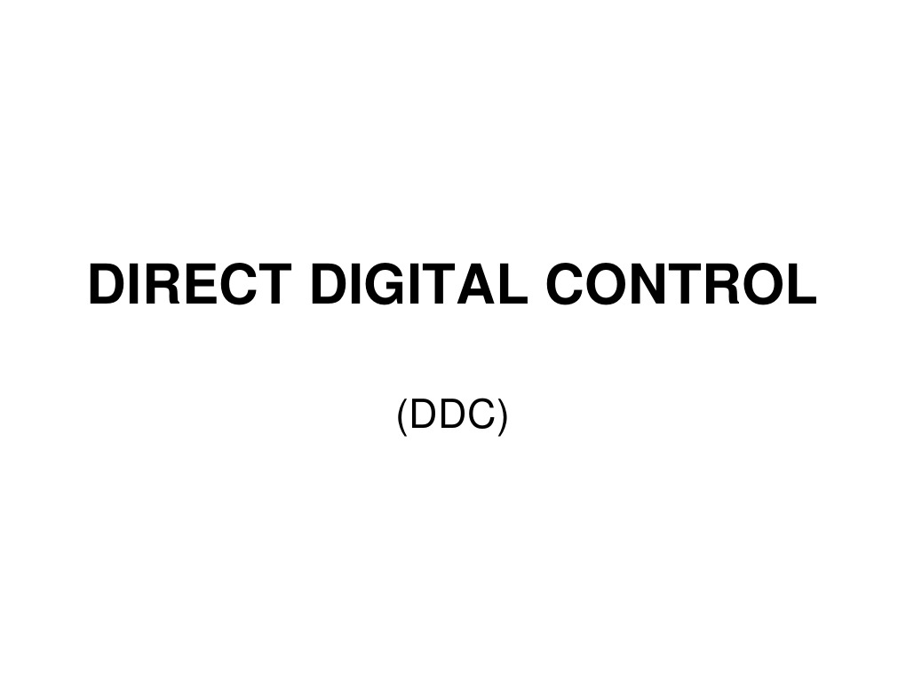 Direct Digital Control | PDF | Control System | Hvac