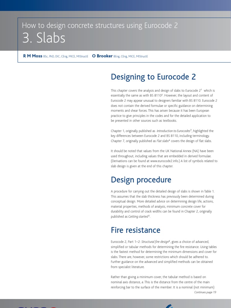 How To Design Concrete Structures Using Eurocode 2 - (3) Slabs | PDF | Bending | Beam (Structure)