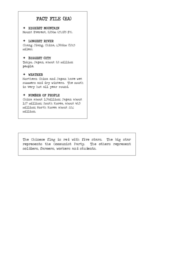 China Fact File Overview | PDF | Social Science | Travel