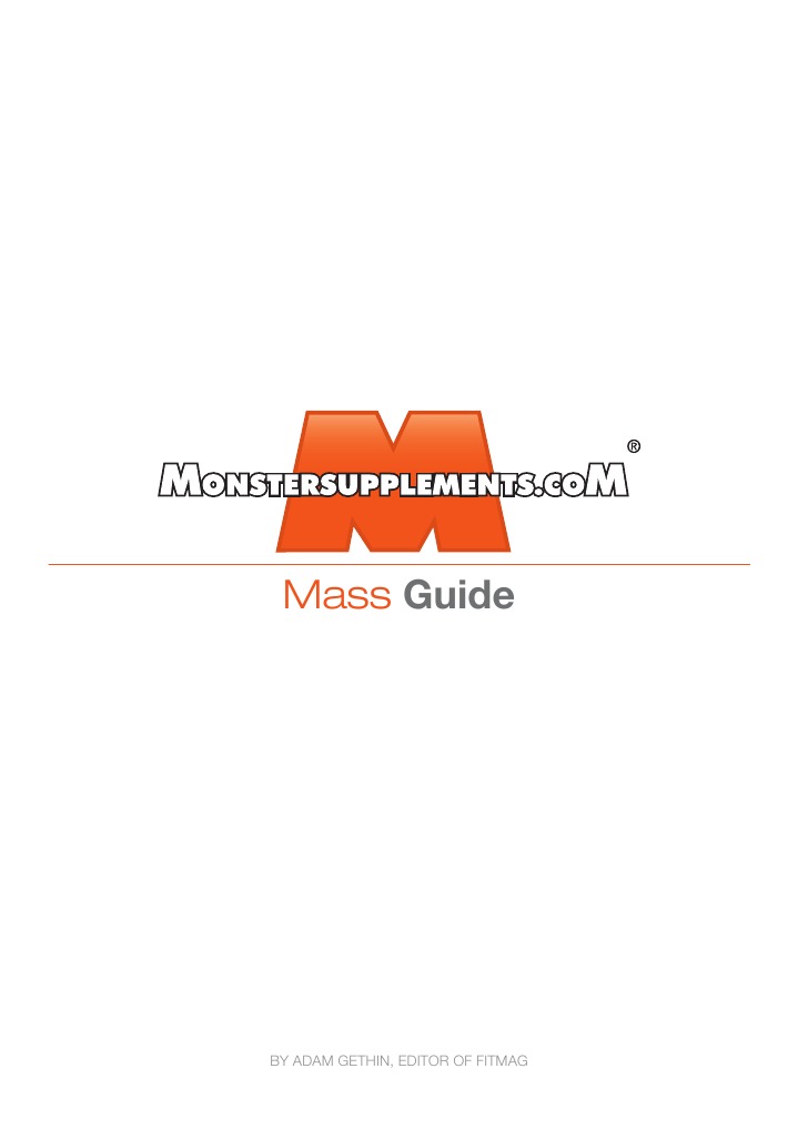 Monster Supplements Mass Guide | PDF | Muscle Hypertrophy | Dietary ...