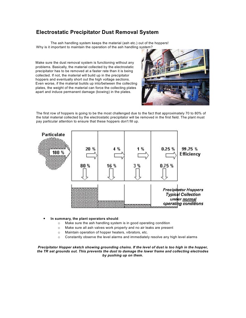 ESP Dust Removal System | Download Free PDF | Ozone | Incineration