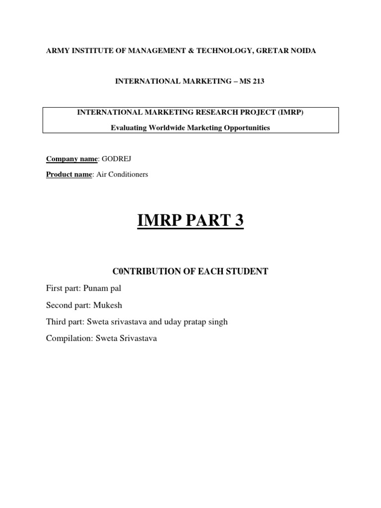 Imrp Part 3: Army Institute of Management & Technology, Gretar Noida ...