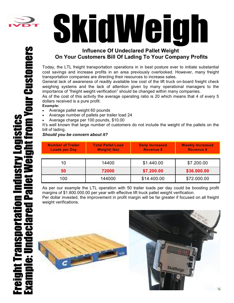 LTL pallet weight verification on loading dock | Cargo | Forklift
