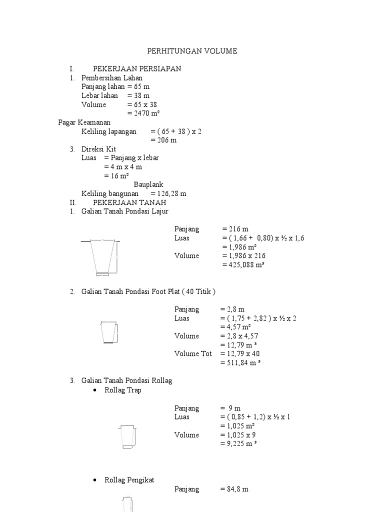 Perhitungan Volume