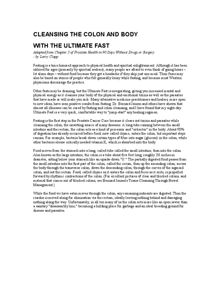 The 8 Day Ultimate Fast | PDF | Large Intestine | Gastrointestinal Tract