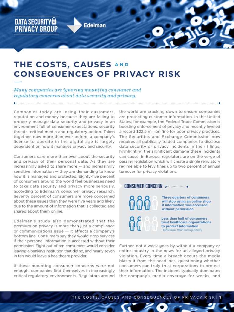 The Costs, Causes and Consequences of Privacy Risk | Privacy ...