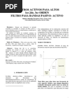 Filtro RLC Pasa Banda Especificaciones y Ecuaciones de Diseño | PDF ...