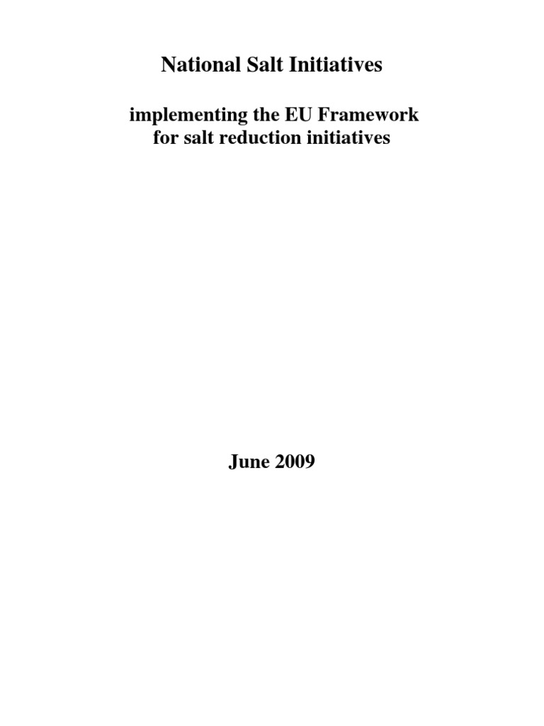 National Salt en | PDF | Salt | Meal