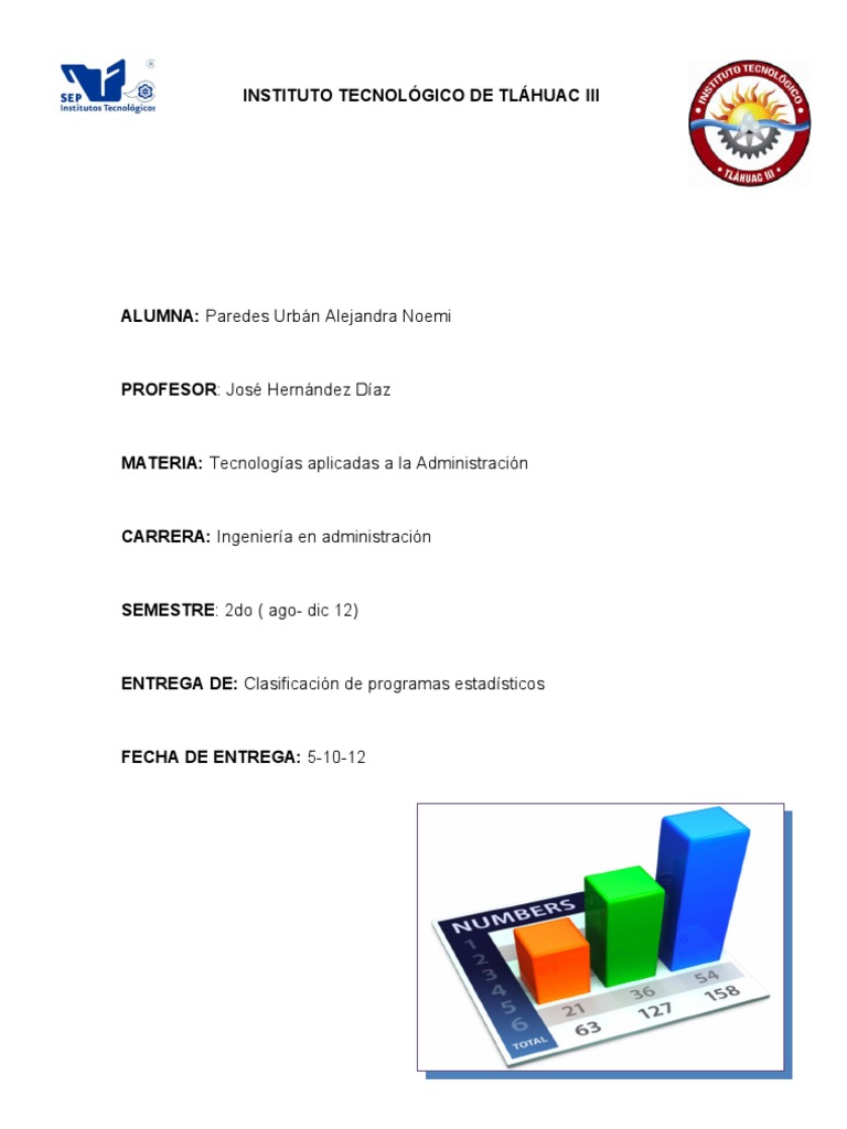 Clasificación de Programas Estadísticos | PDF | Programa de computadora ...