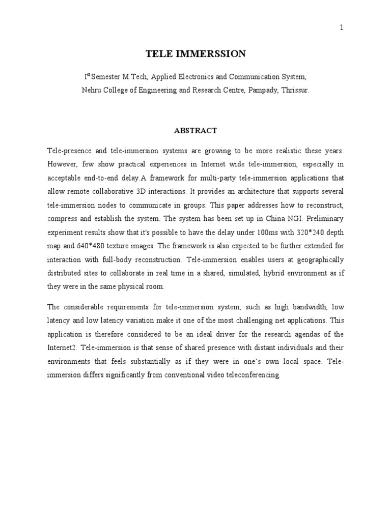 Vishnu Report | PDF | Stereoscopy | Data Compression