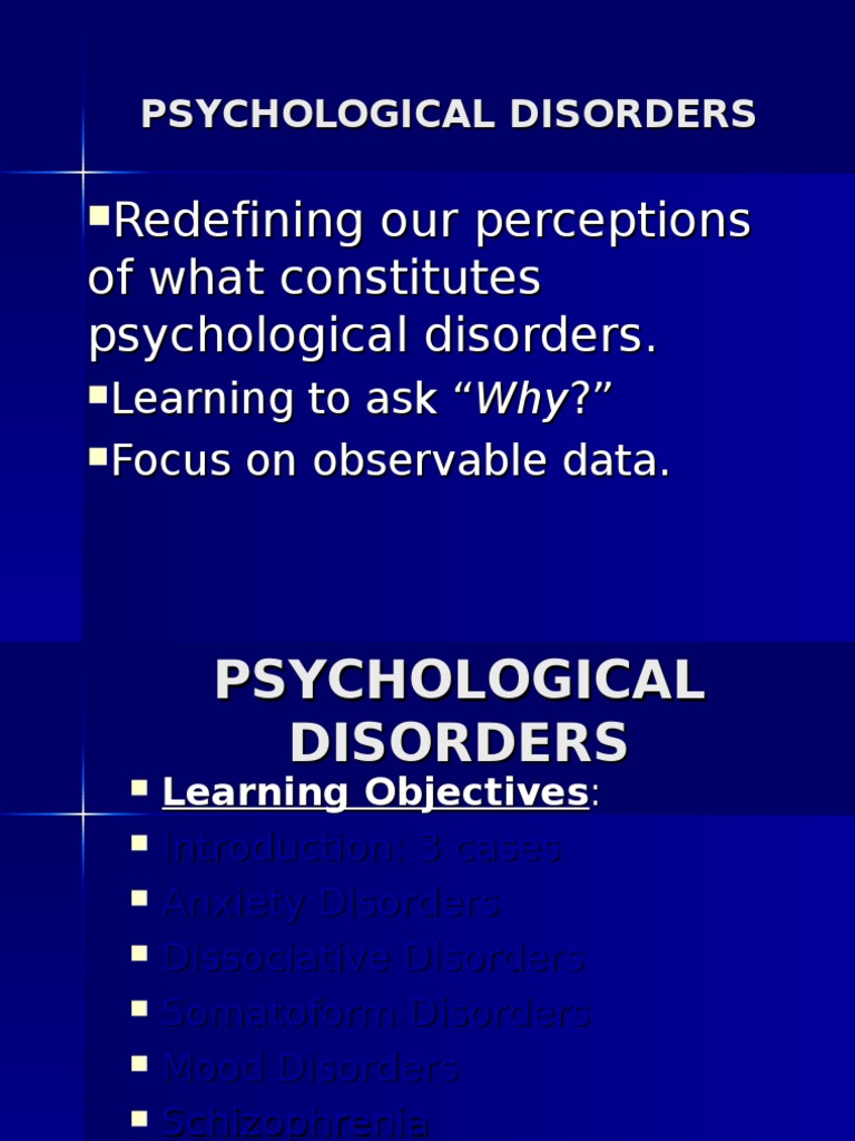 Understanding Psychological Disorders | PDF | Anxiety Disorder ...