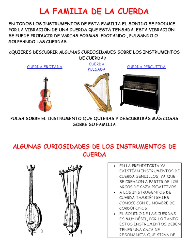 Instrumentos de la familia de cuerdas | PDF | Producción musical ...