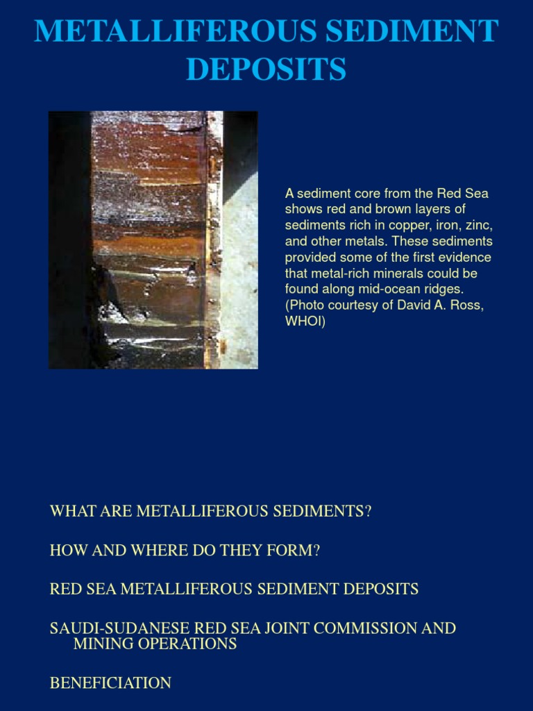 Metalliferous Sediment Deposits Classroom | PDF | Red Sea | Plate Tectonics