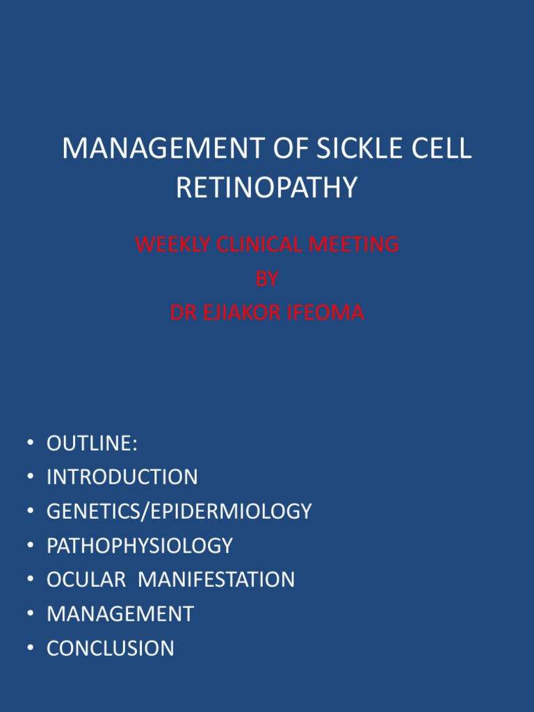 Sickle Cell Retinopathy Management Guide | PDF | Sickle Cell Disease ...