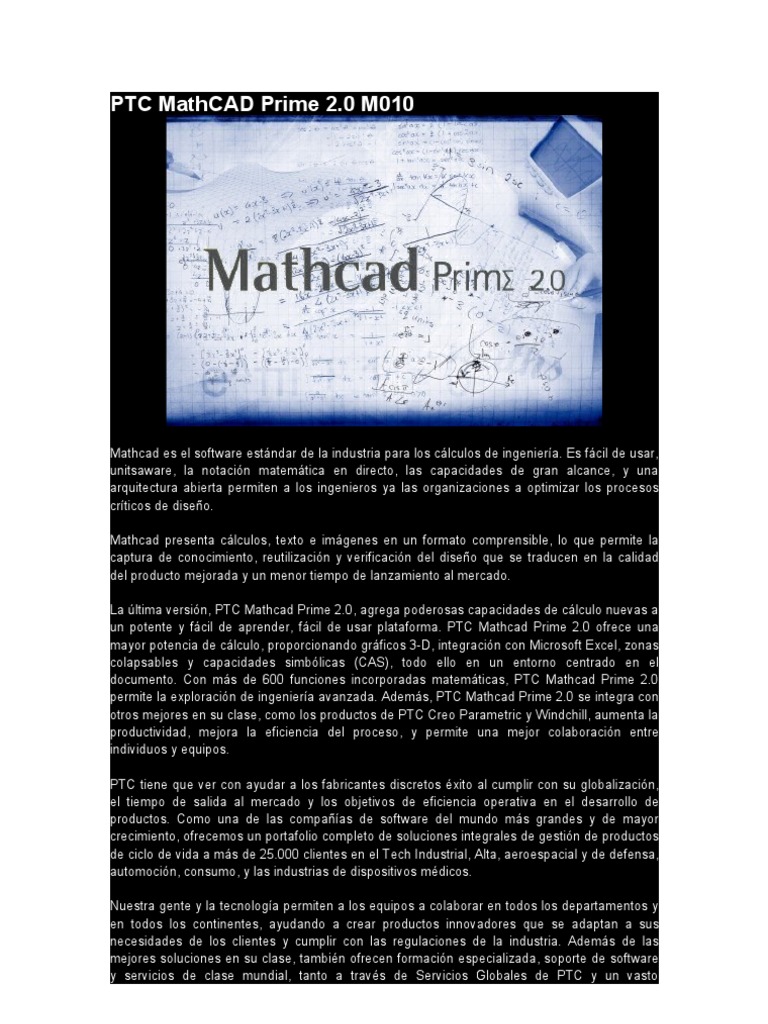 PTC Mathcad Prime 2 | PDF | Ingeniería | Software