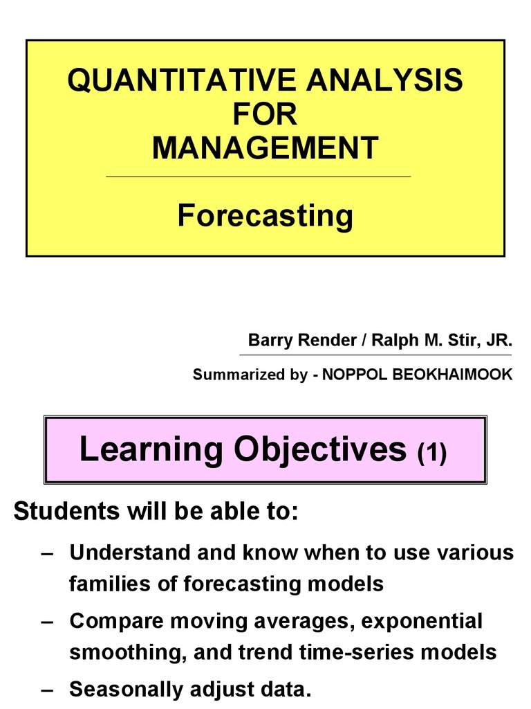 QA Forecasting | Download Free PDF | Forecasting | Regression Analysis