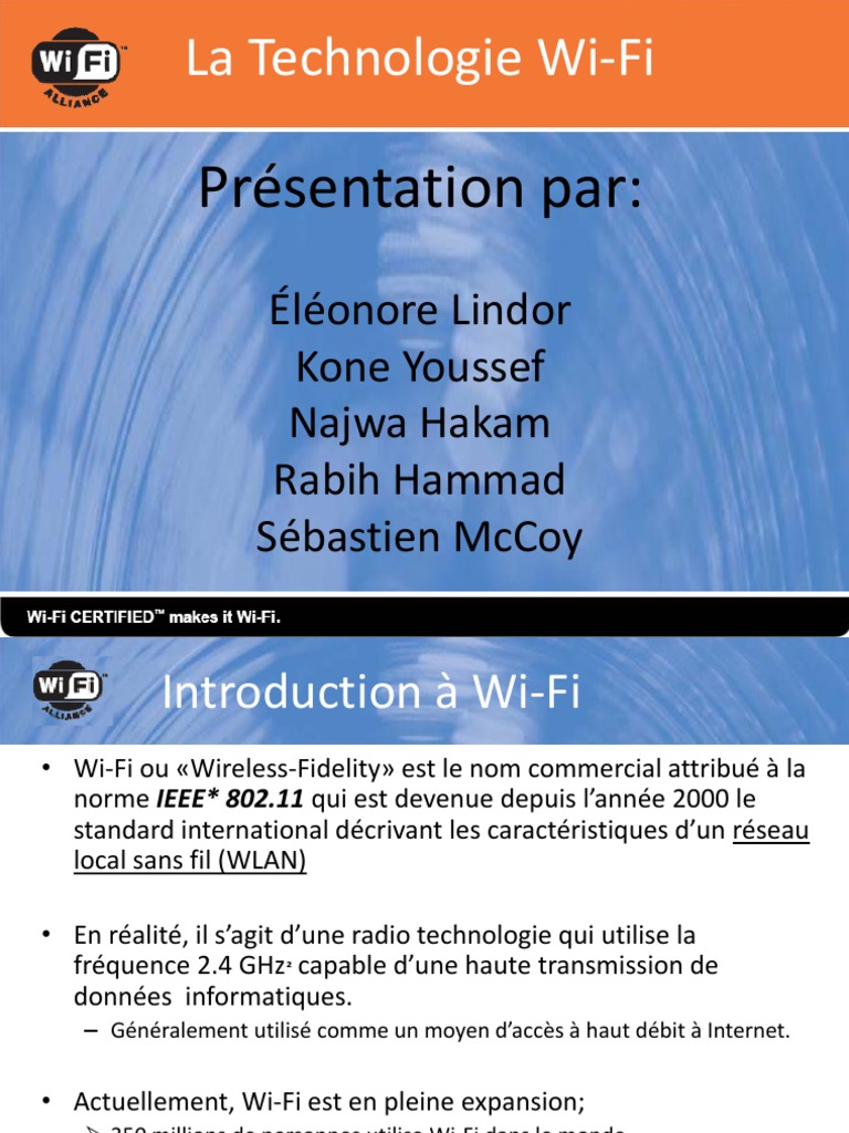 La Technologie Wi-Fi | PDF | Wi-Fi | Radio-identification