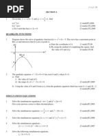 SPM Add Maths Past Year Question | PDF | Quadratic Equation | Logarithm