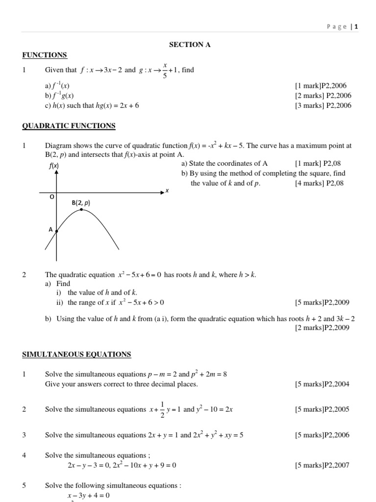 Kertas 2 SPM Matematik Tambahan 2004-2010 | PDF | Velocity | Acceleration