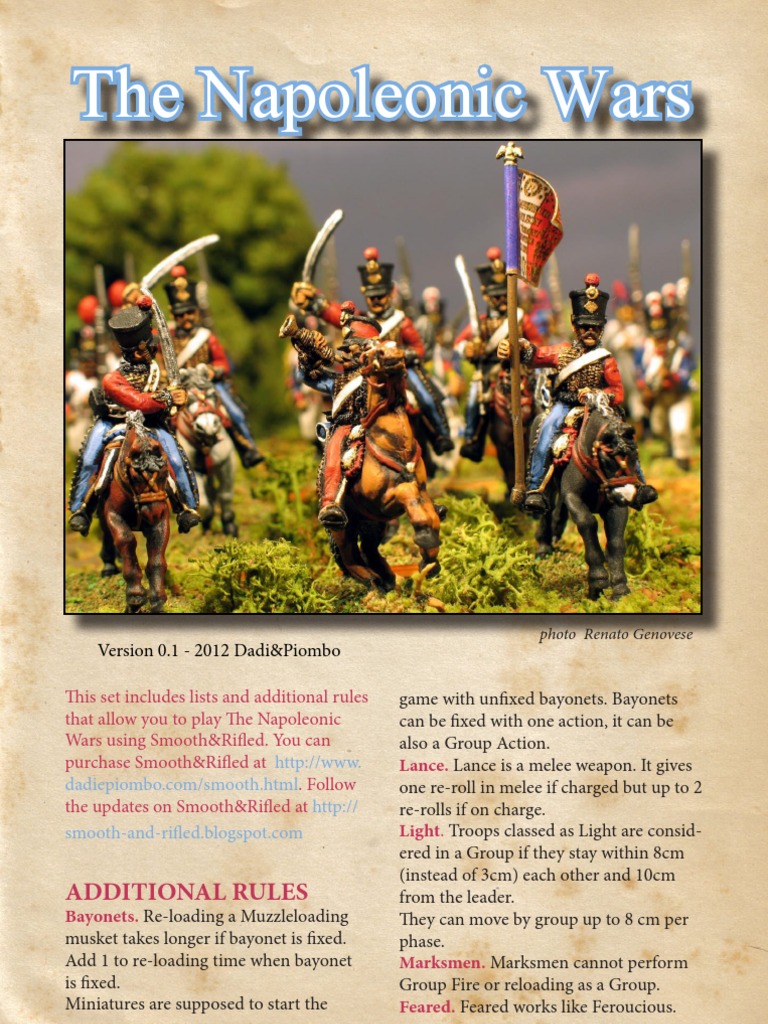 The Napoleonic Wars: Additional Rules | PDF | Bayonet | Military Forces