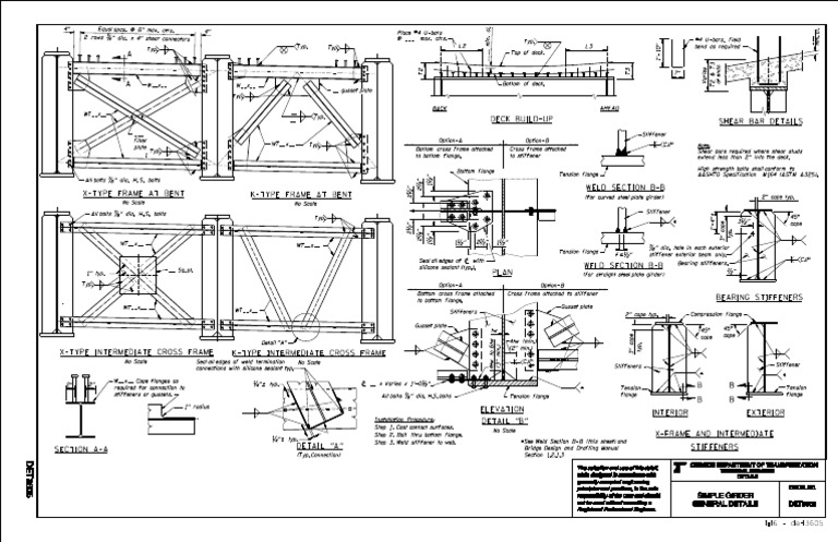 Simple Girder Detail Drawing DET3605 | PDF | Structural Steel | Welding