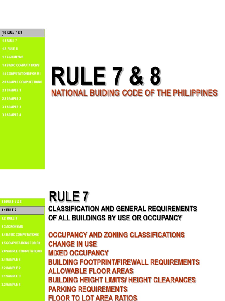 Rule 7 & 8 | PDF | Building Technology | Real Estate Law